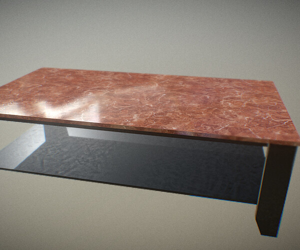 ArtStation - 3D Model Coach table FBX STL Bend file | Game Assets