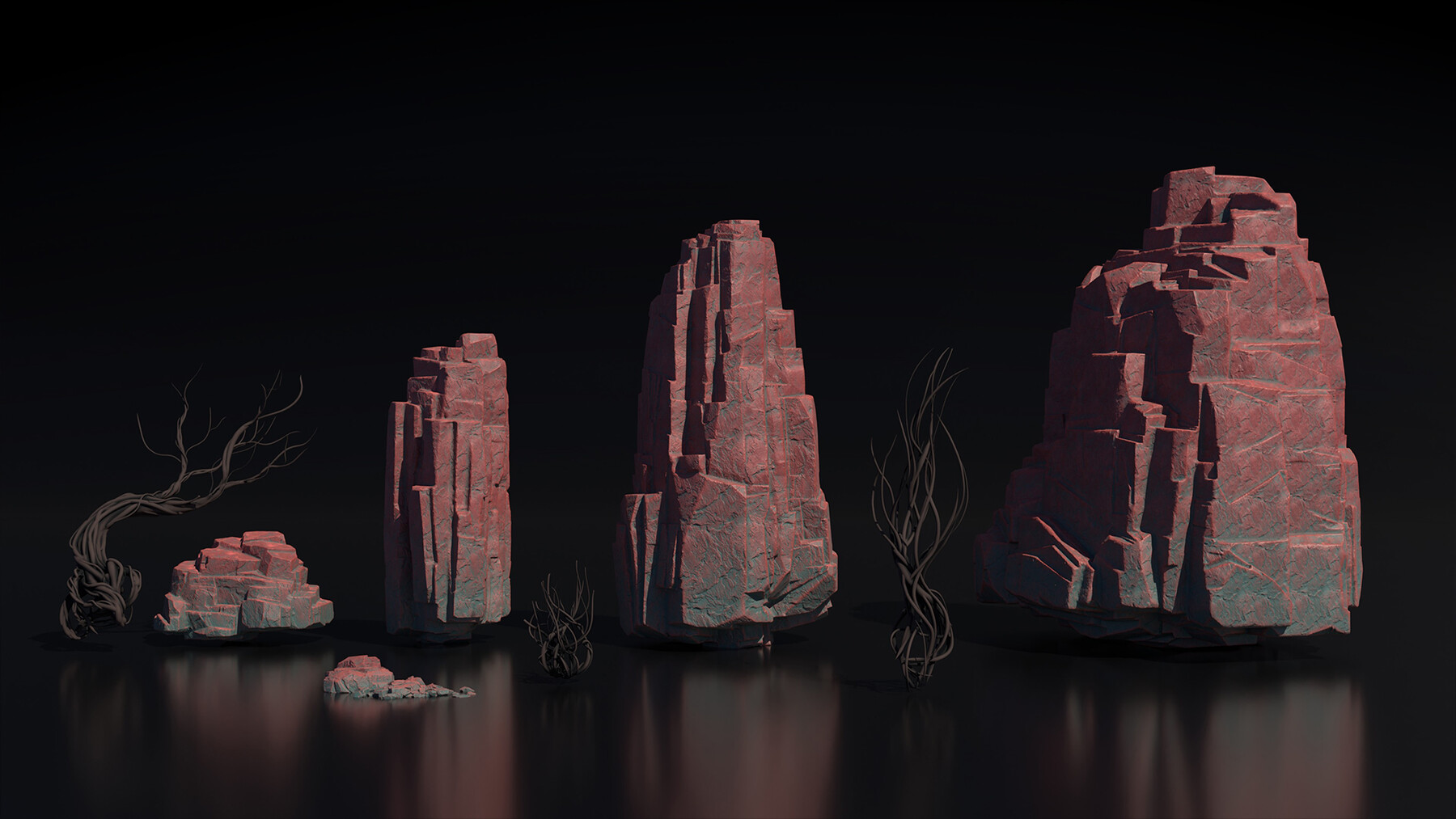 ArtStation - Red cliffs kit | Resources