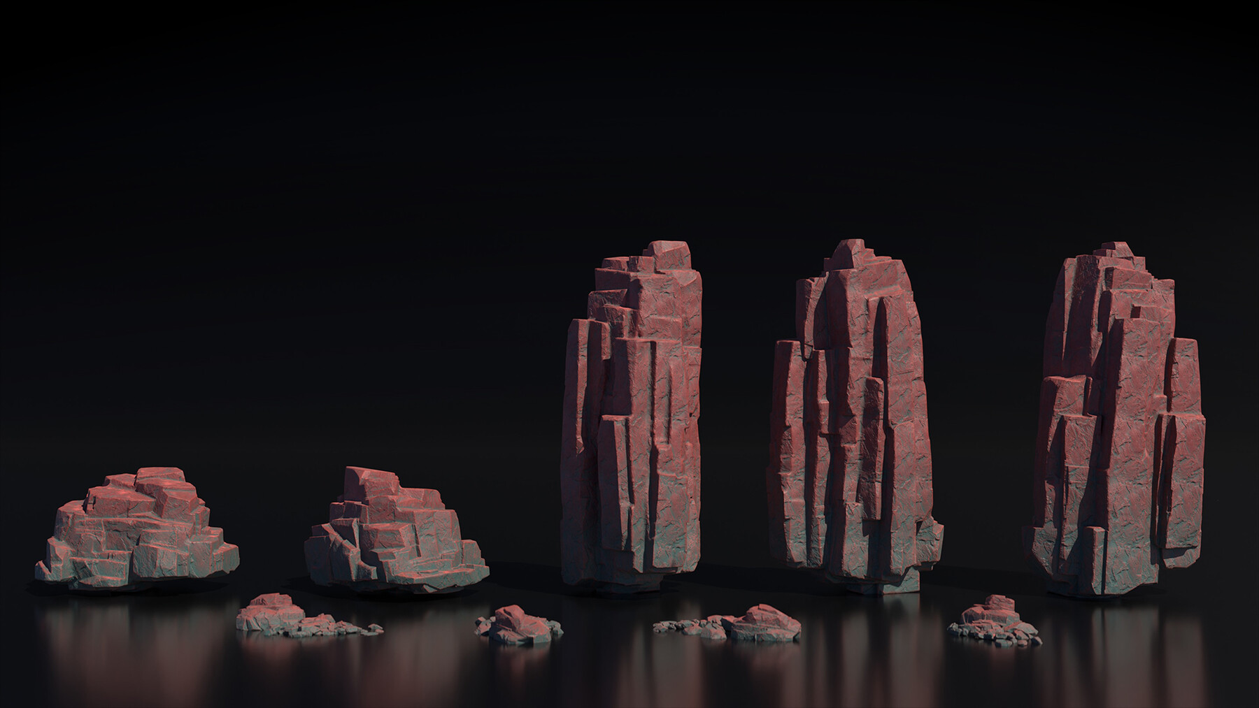 ArtStation - Red cliffs kit | Resources
