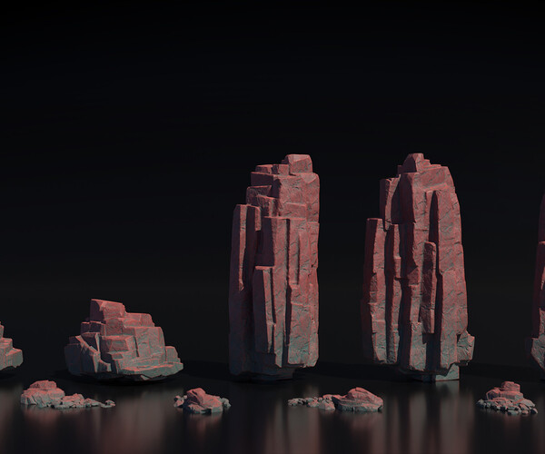 ArtStation - Red cliffs kit | Resources
