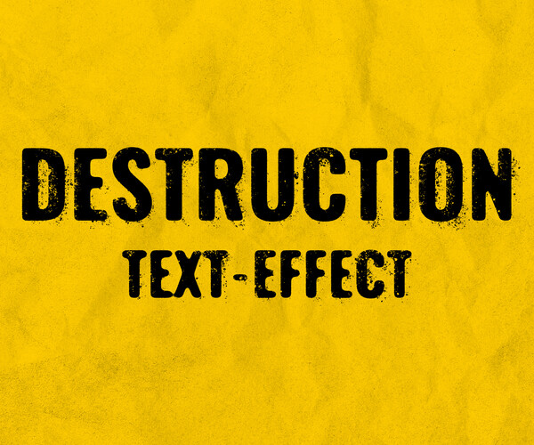 ArtStation - 3D Destruction. PSD fully editable text effect. Layer ...