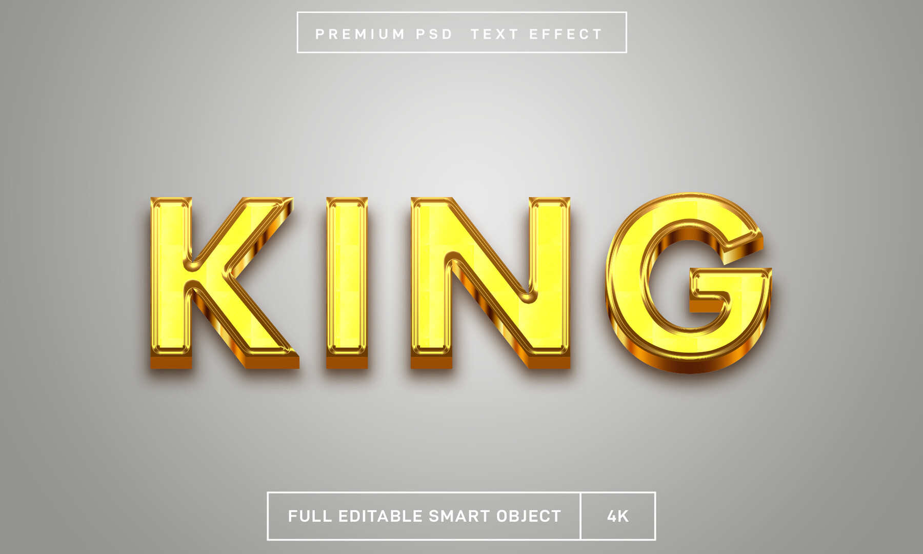 ArtStation - 3D King. PSD fully editable text effect. Layer style PSD ...