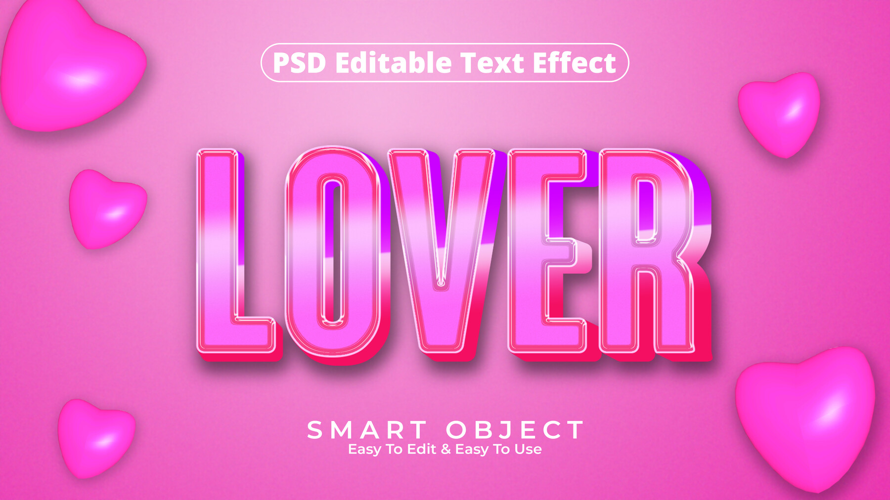 ArtStation - 3D Lover. PSD fully editable text effect. Layer style PSD ...