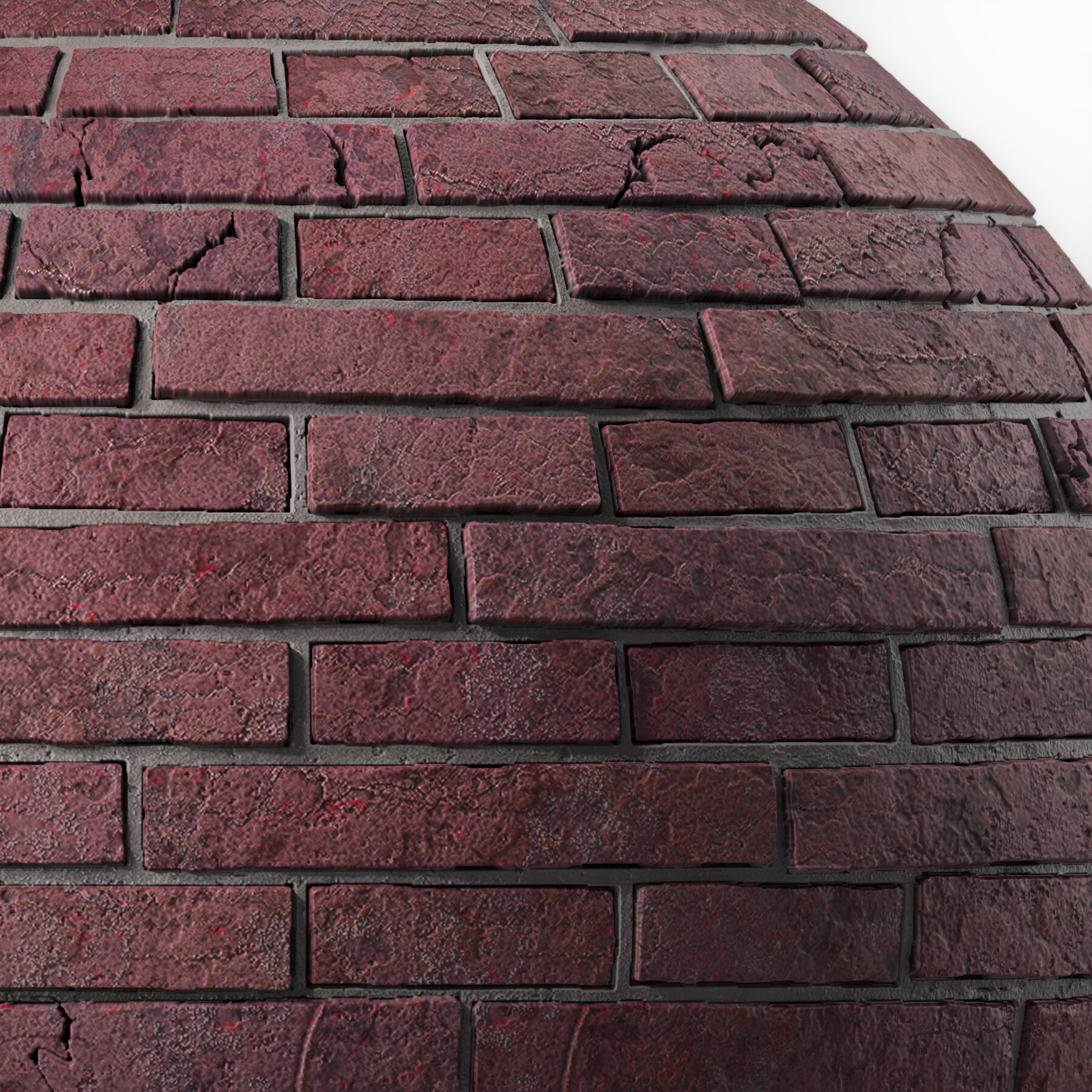 ArtStation - Bricks Materials 35- By Moss and Brick Damaged | Pbr 4k Seamless | Resources
