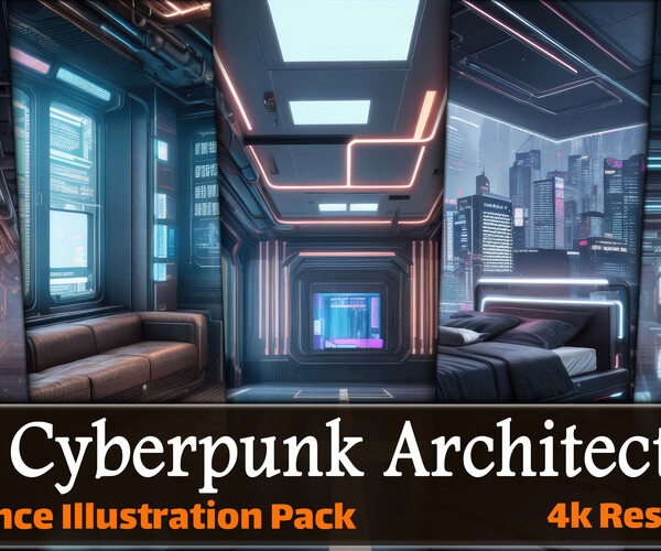 ArtStation - 500 Cyberpunk Architecture | City - Interior - Exterior ...
