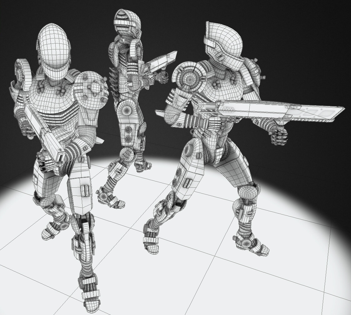 ArtStation - W.A.S.P. (Weaponized Autonomous Sentinel Police) | Game Assets