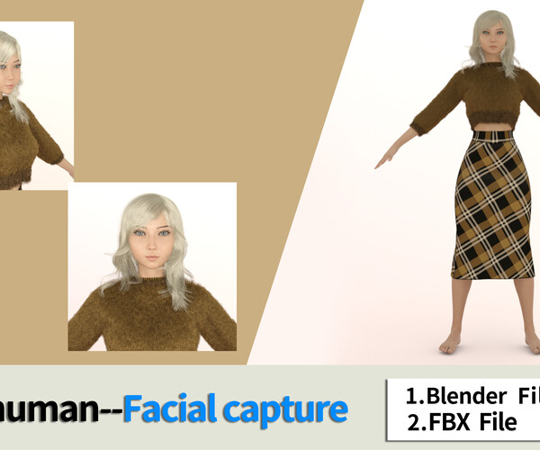 ArtStation - Xandrea- Temperament lady//blendshape facial capture ...