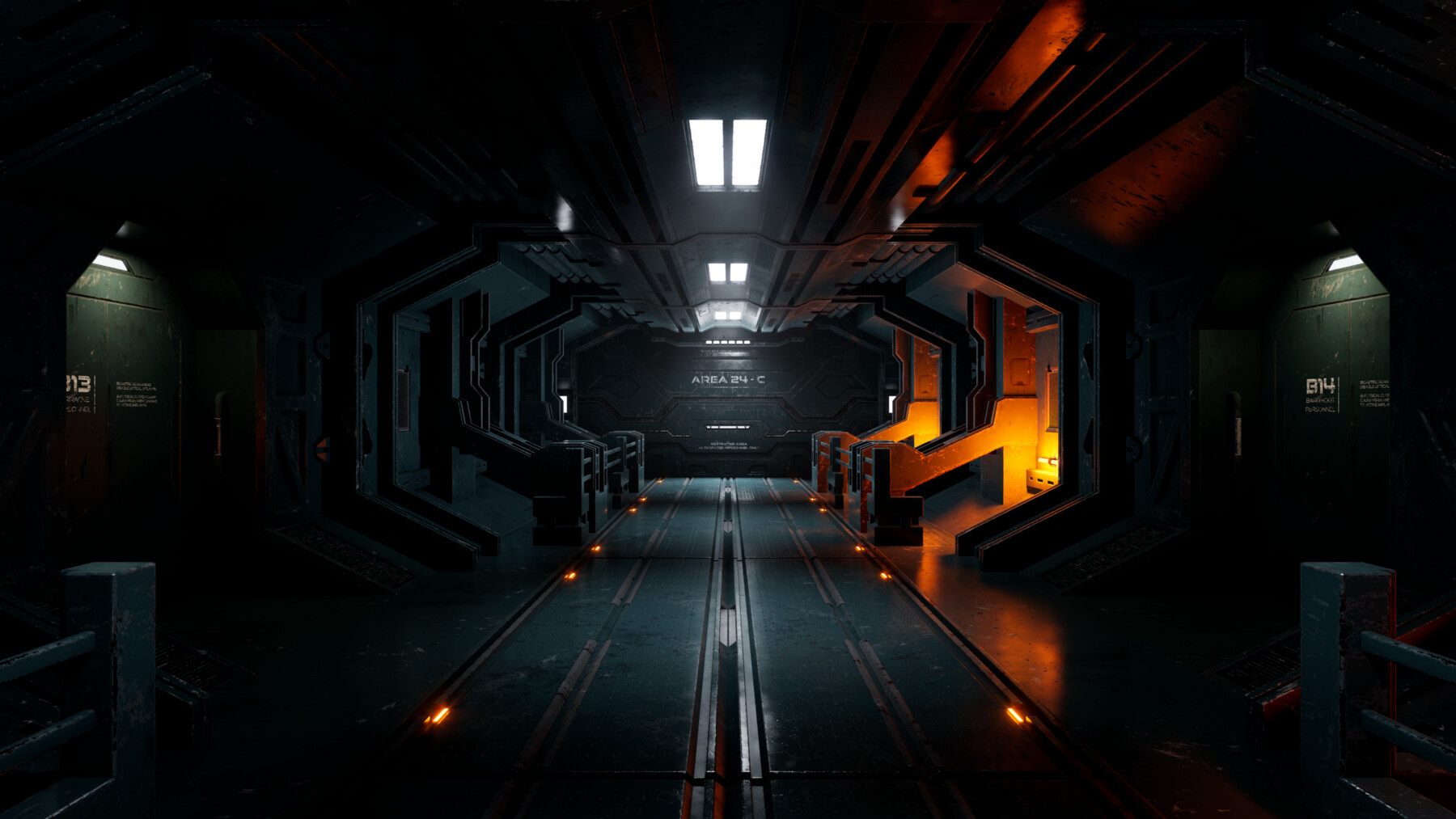 ArtStation - Modular Sci-fi Corridor Kitbash (3ds Max and UE5) | Resources