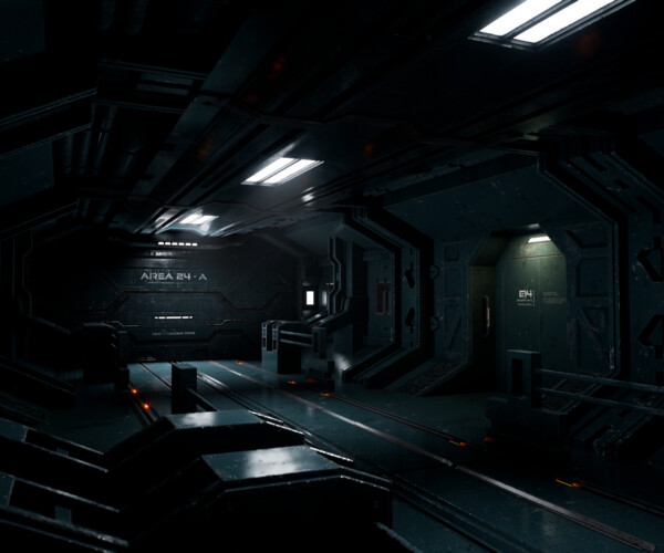 ArtStation - Modular Sci-fi Corridor Kitbash (3ds Max and UE5) | Resources