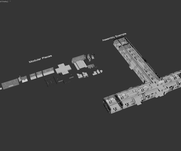 ArtStation - Modular Sci-fi Corridor Kitbash (3ds Max and UE5) | Resources