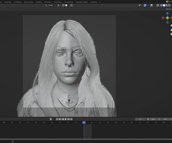 ArtStation - 3D Billie eilish 3D Model | Blender3d | Game Assets
