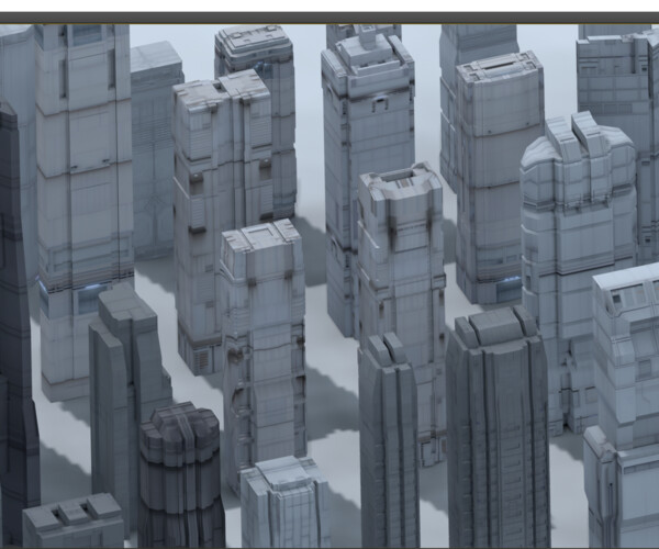 ArtStation - futuristic architecture set - 13 | Resources