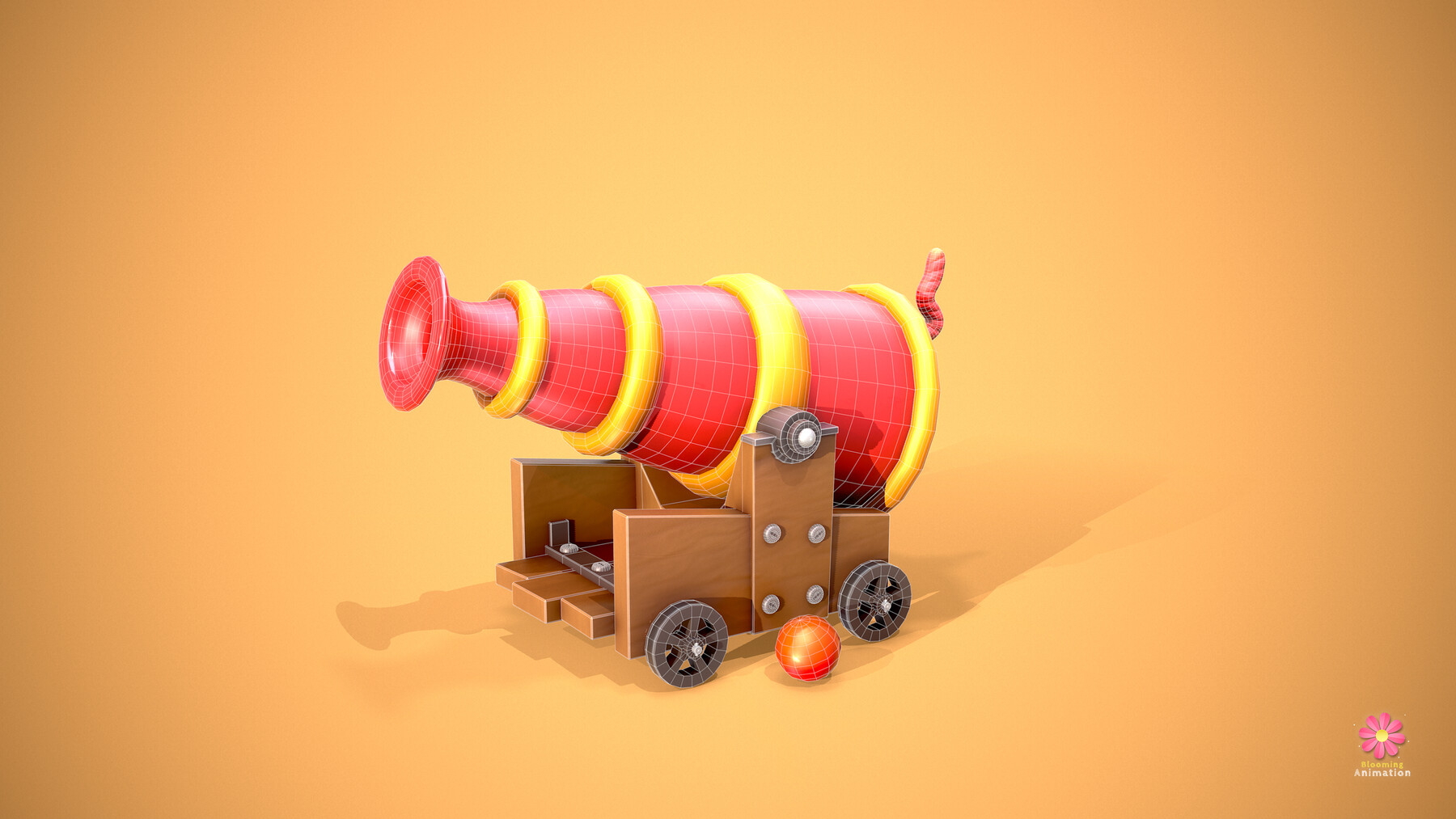 ArtStation - Low- poly Stylized Cannon | Game Assets