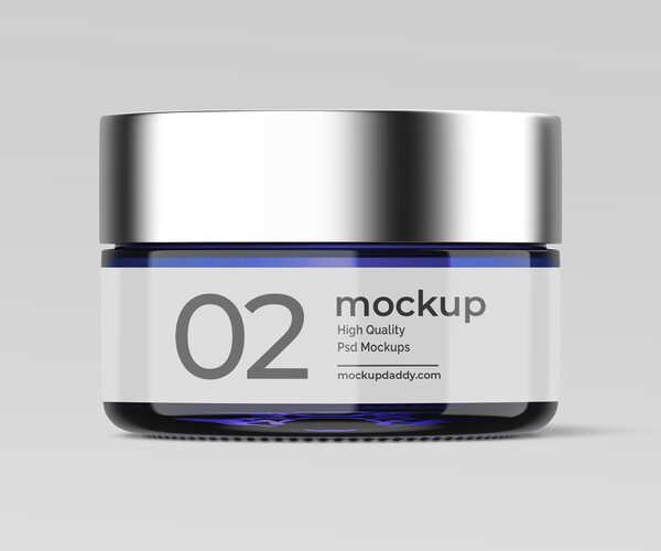 ArtStation - Cosmetic Blue Jar Mockup | Artworks