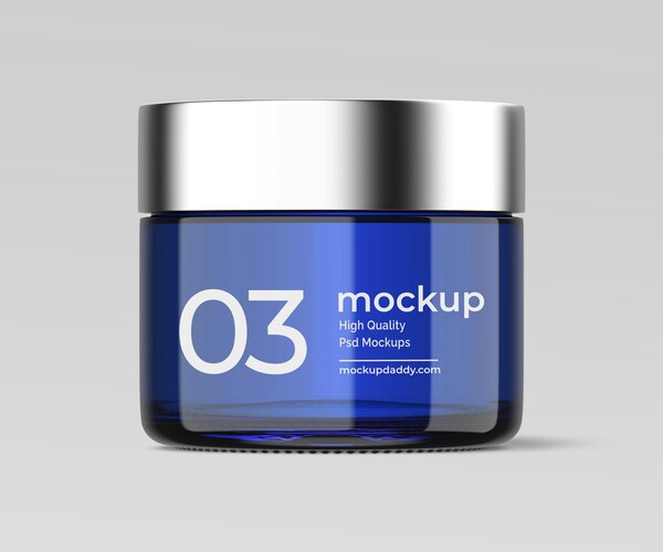 ArtStation - Cosmetic Blue Jar Mockup | Artworks