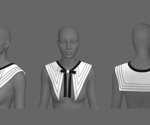 ArtStation - 20 collar models /Marvelous Designer +OBJ +FBX | Game Assets