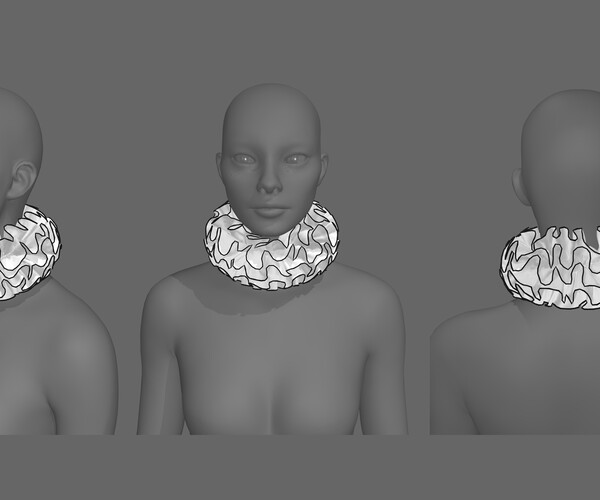 ArtStation - 20 collar models /Marvelous Designer +OBJ +FBX | Game Assets