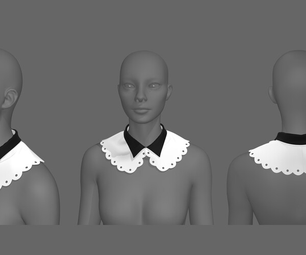 ArtStation - 20 collar models /Marvelous Designer +OBJ +FBX | Game Assets