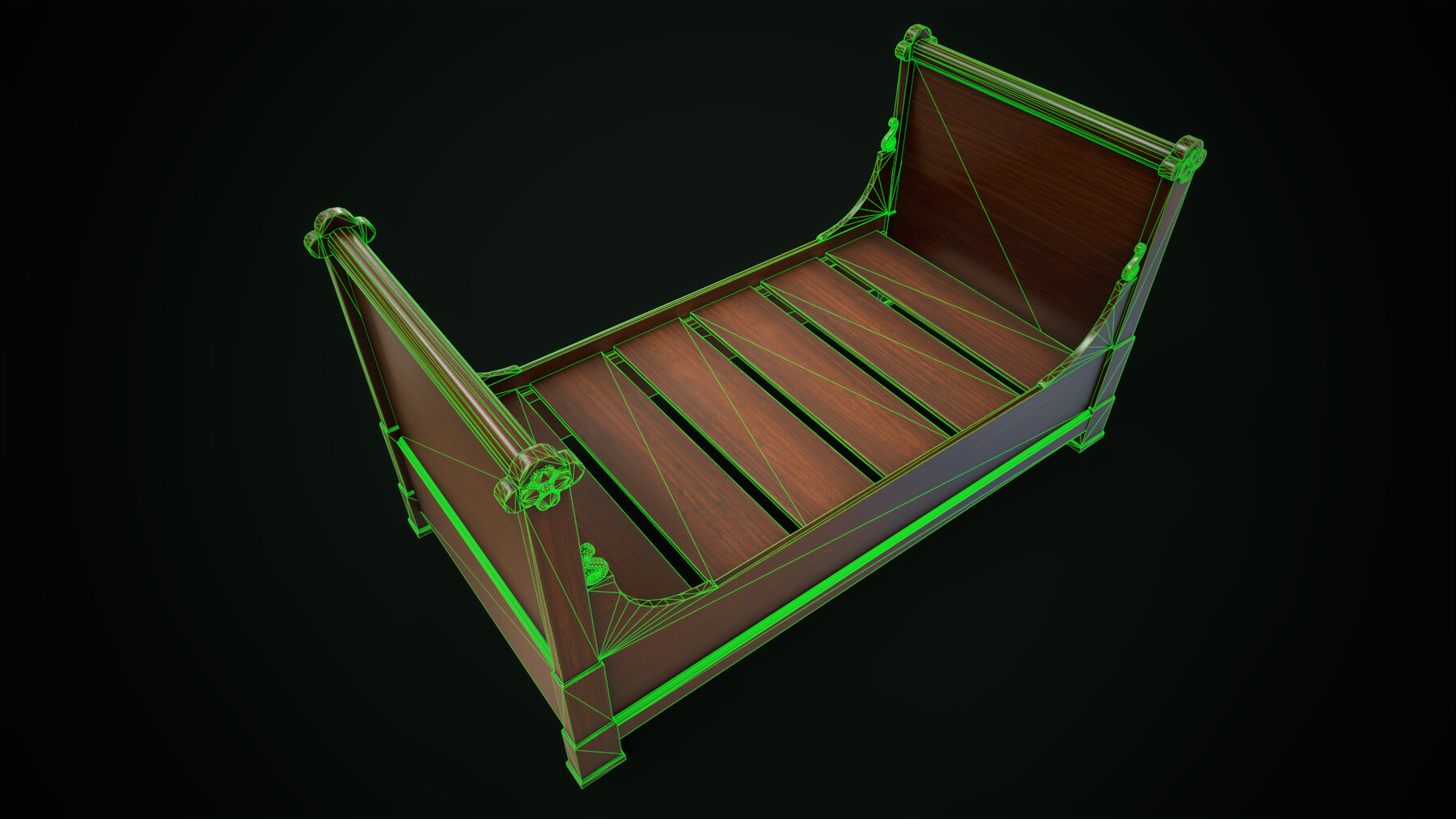 ArtStation - Vintage single bed | Game Assets