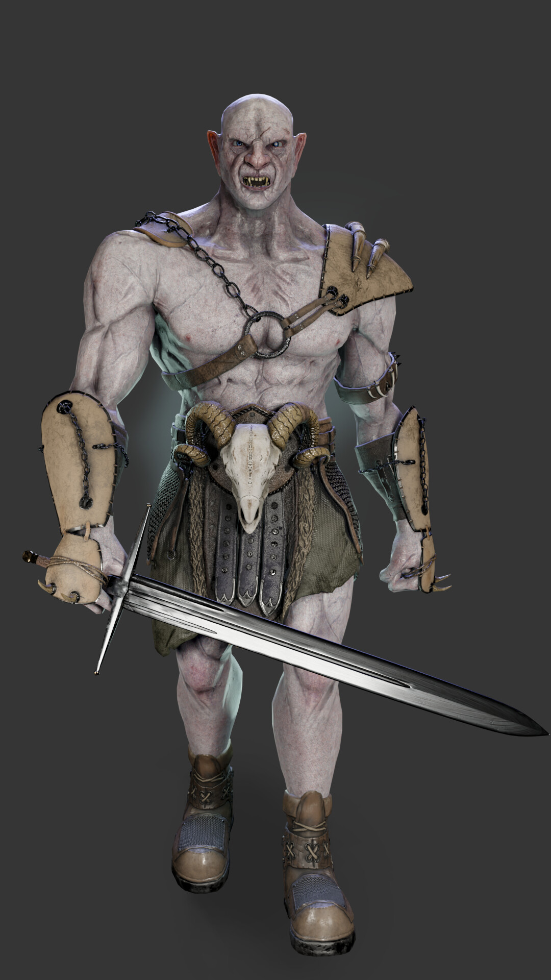 ArtStation - Orc Warrior-Low poly-Game ready-Rigged | Game Assets