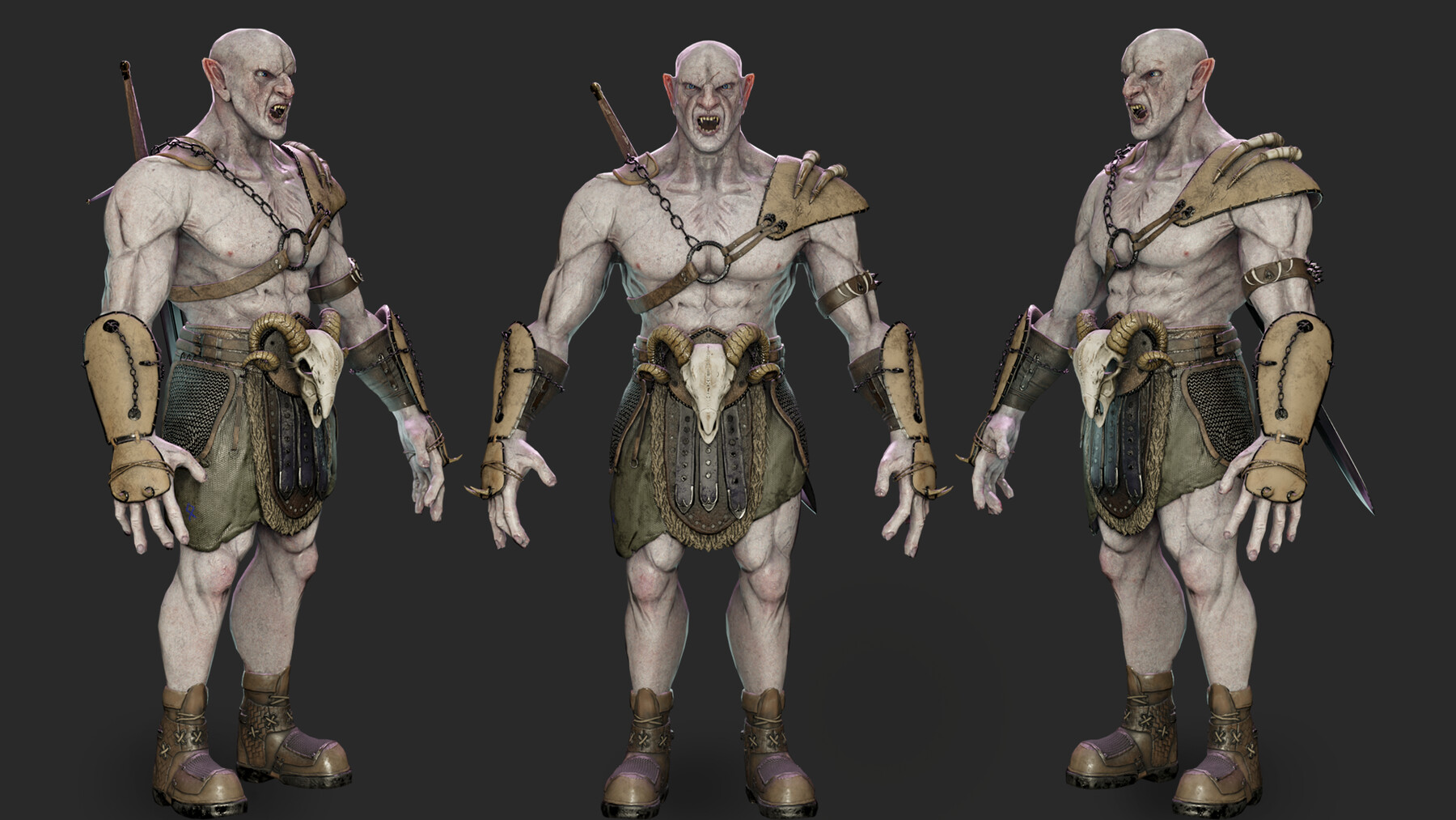 ArtStation - Orc Warrior-Low poly-Game ready-Rigged | Game Assets