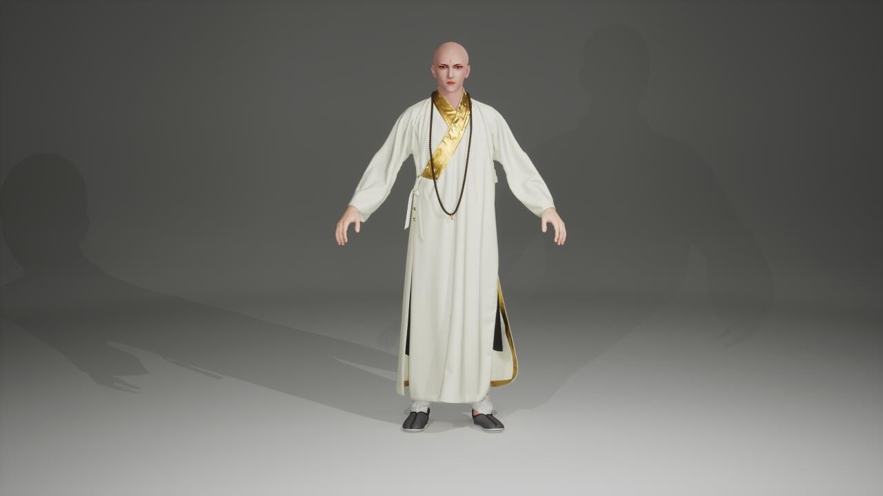 Artstation Wuxin Chinese Costume Drama Monk Metahuman Unreal Engine 5 Game Assets