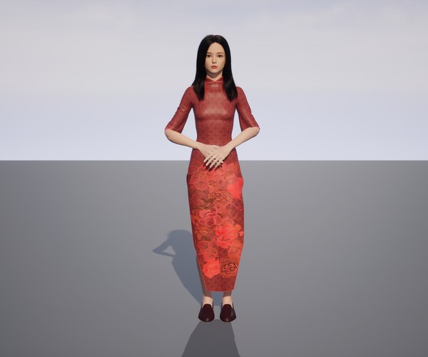 ArtStation - Luna- Asian Cheongsam Woman--Metahuman/Unreal engine 5 ...