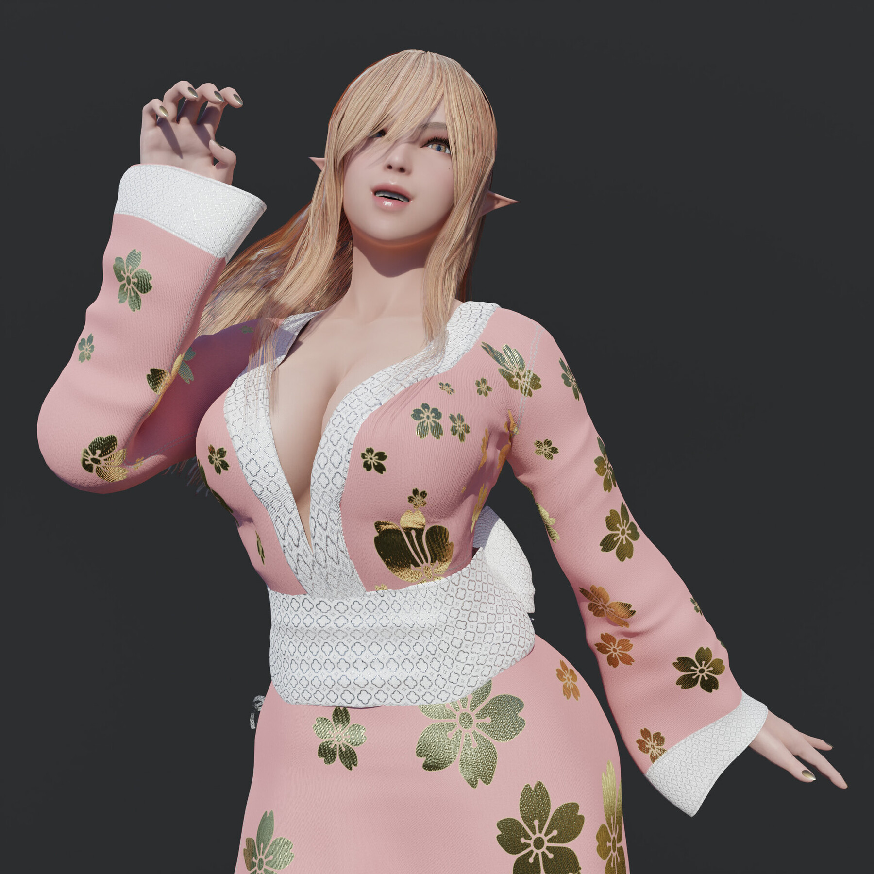 ArtStation - Sakura Elf Girl Ella - Game Ready | Game Assets