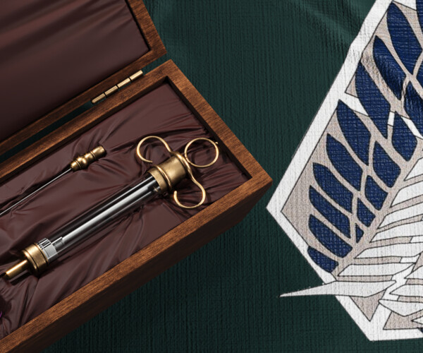 ArtStation - FREE ATTACK ON TITAN PROPS / TITAN SERUM | Resources