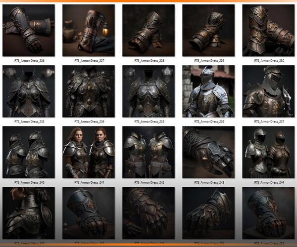 ArtStation - 323 Armor Dress Reference modeling /Designing Vol 07 ...