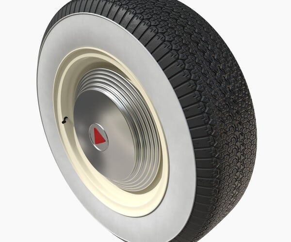 ArtStation - Generic 50s sedan wheel | Game Assets