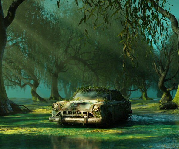 ArtStation - 3D Swamp forest environment Blender file | Artworks