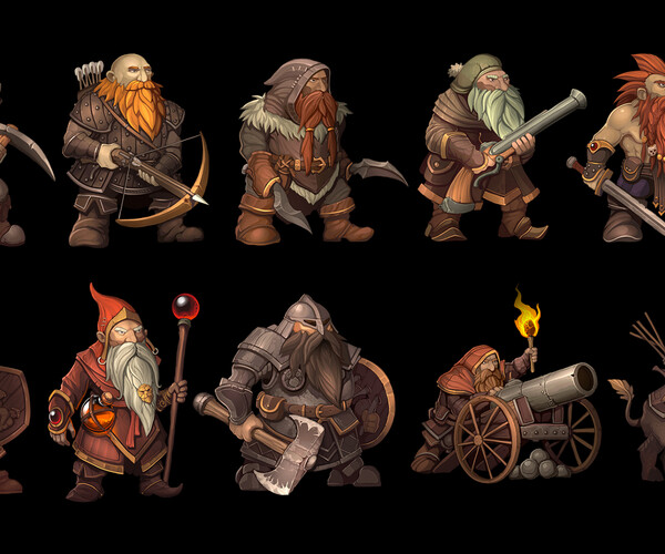 ArtStation - Fantasy Army Characters pack1 | Game Assets