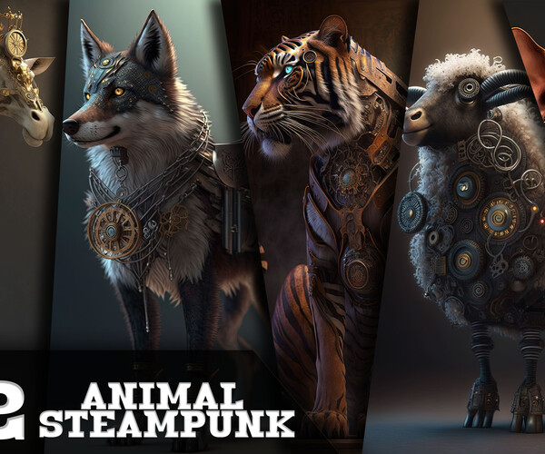 ArtStation - 102 animal steampunk (More Than 8K Resolution) | Artworks