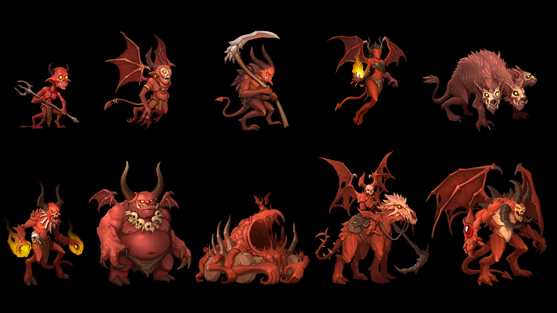 ArtStation - Demons Army Characters | Game Assets