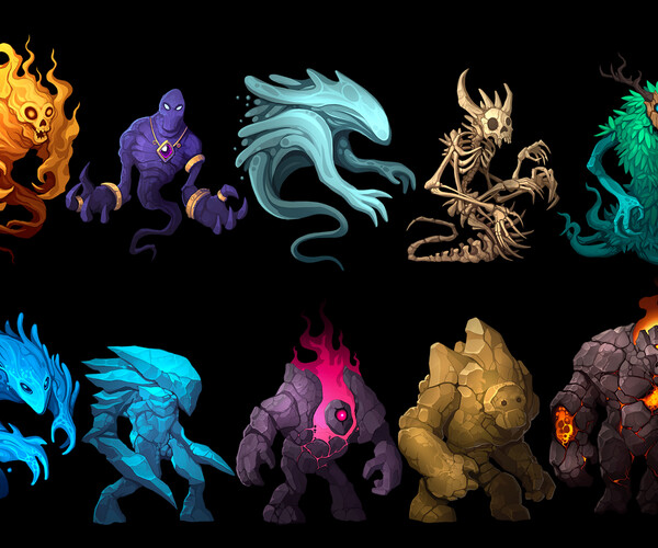 ArtStation - Elementals Army Characters | Game Assets