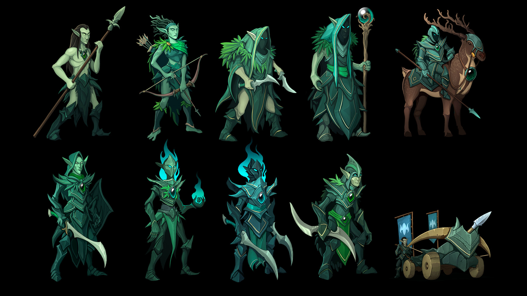ArtStation - Elves Army Characters | Game Assets