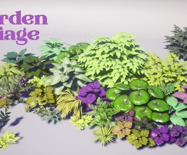 ArtStation - Garden Foliage Pack | Game Assets