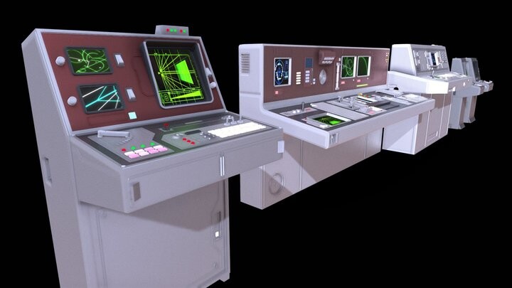 Sci-Fi 3D Models - Buildings, Spaceship, Wall Panels - Retro Sci-Fi ...