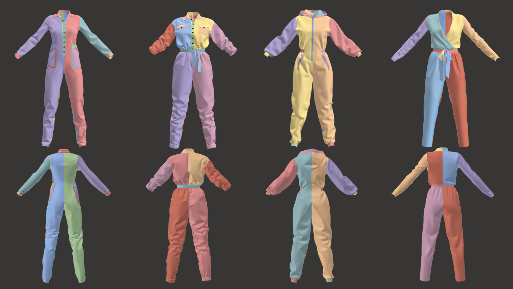 ArtStation - Overalls set / Marvelous Designer/Clo3D project file + OBJ ...