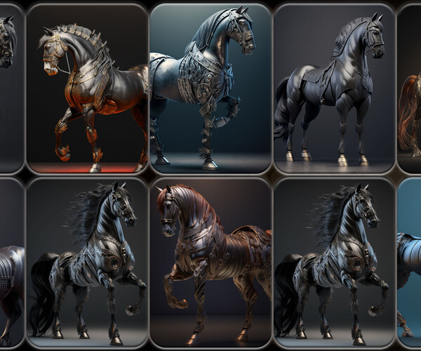 ArtStation - 210 Fantasy Horses Reference Pack | 4K | v.1 | Artworks