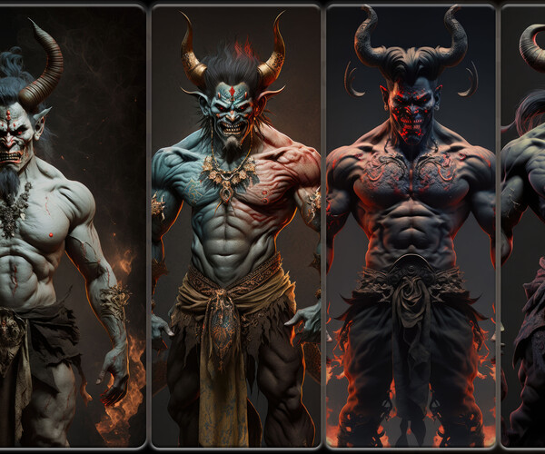 ArtStation - 100 Demonic Character Reference Pack | 8K | v.3 | Artworks