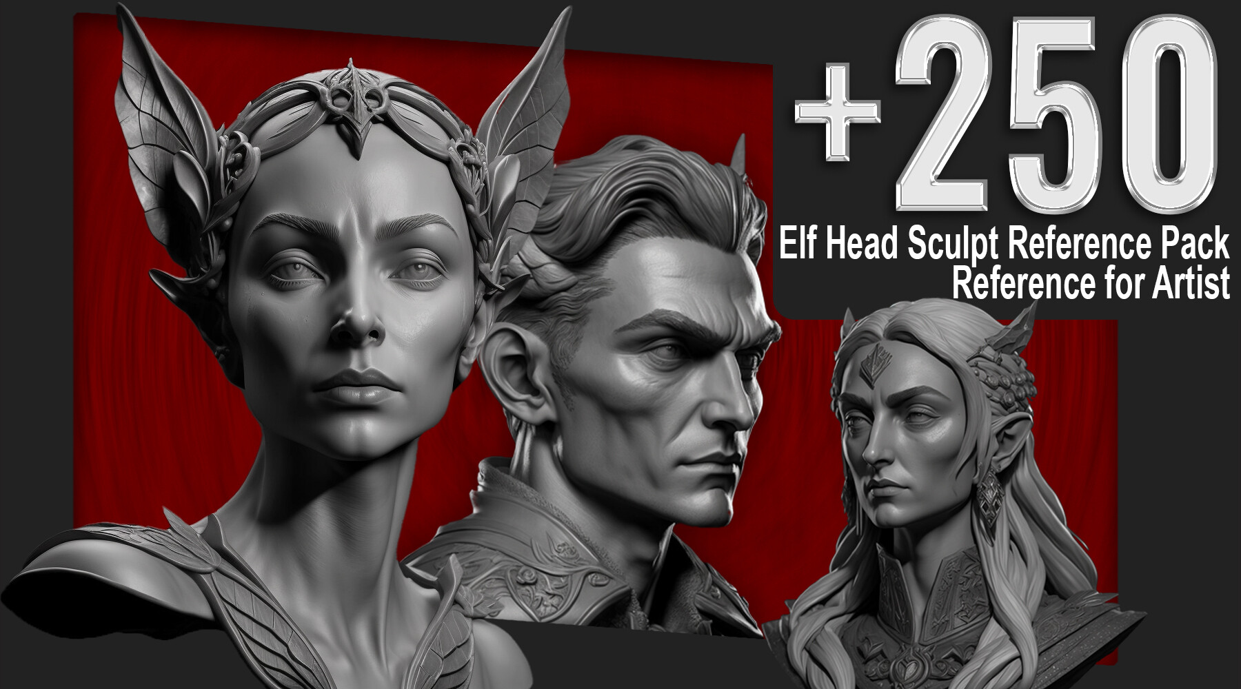 ArtStation - +250 Elf Head Sculpt Reference Pack | Artworks