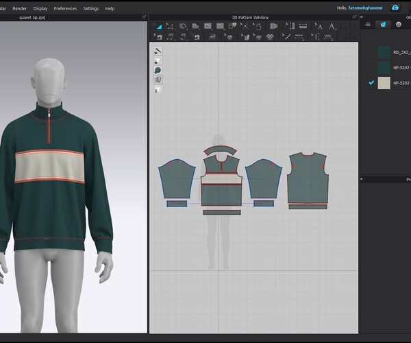 ArtStation - Quarter Zip Sweater ( Marvelous Designer / CLO 3D) | Resources
