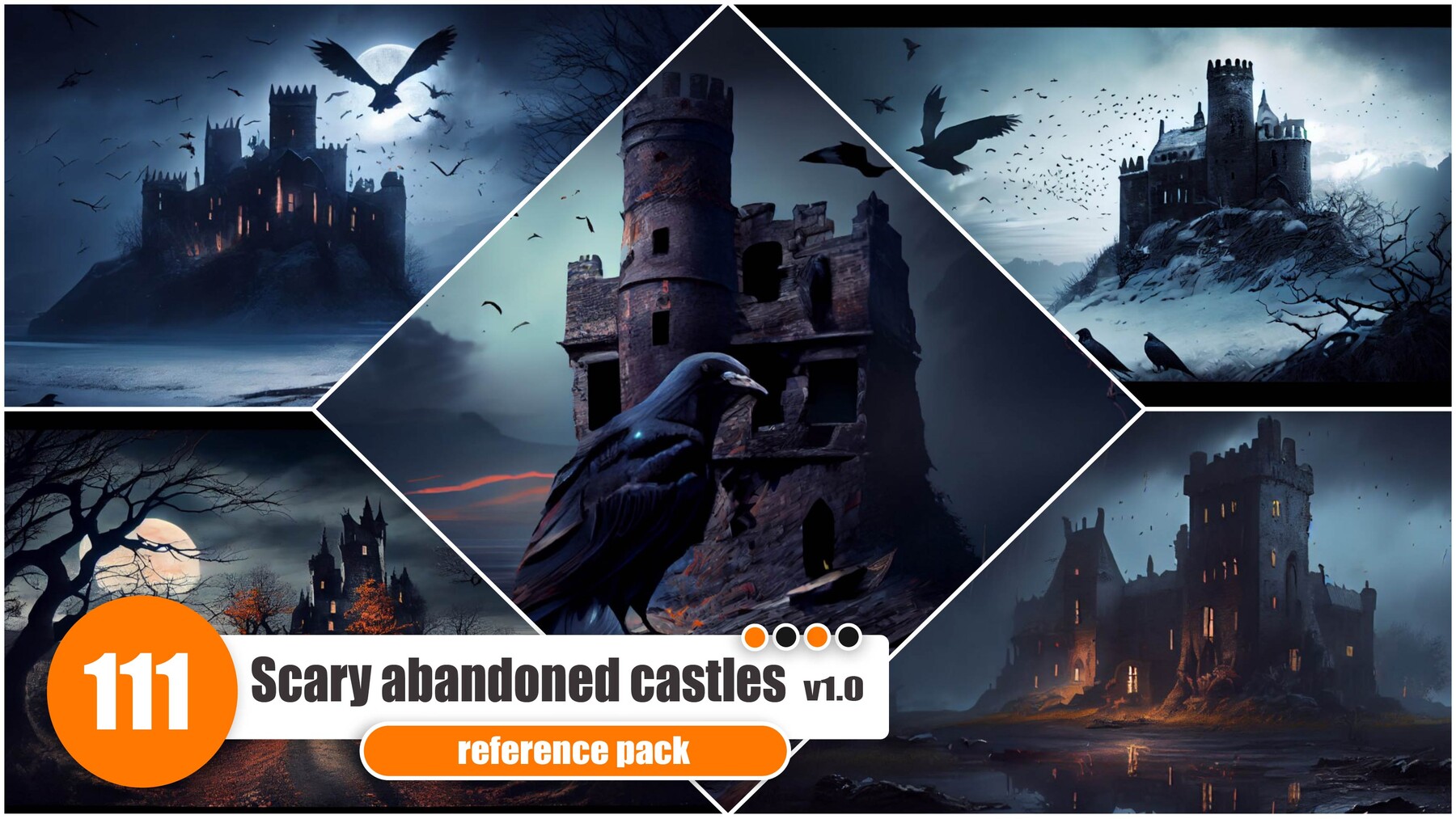 ArtStation - 111 Scary Abandoned castles vol_01 | Artworks