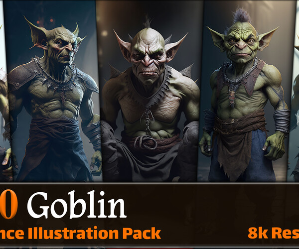 ArtStation - 100 Goblin Reference Pack | 8K | v.5 | Artworks