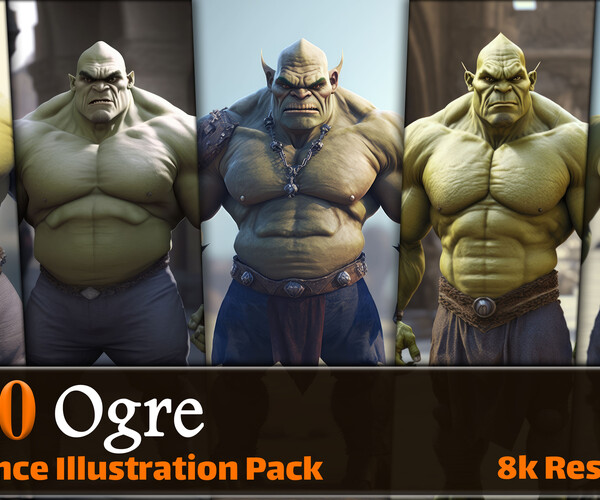 ArtStation - 100 Ogre Reference Pack | 8K | v.6 | Artworks