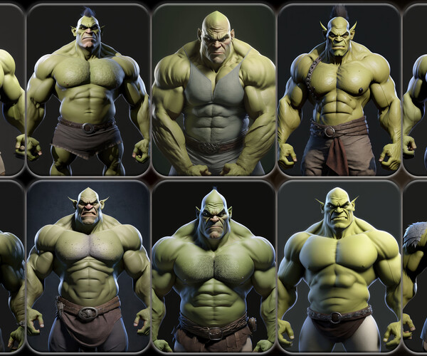 ArtStation - 100 Ogre Reference Pack | 8K | v.6 | Artworks