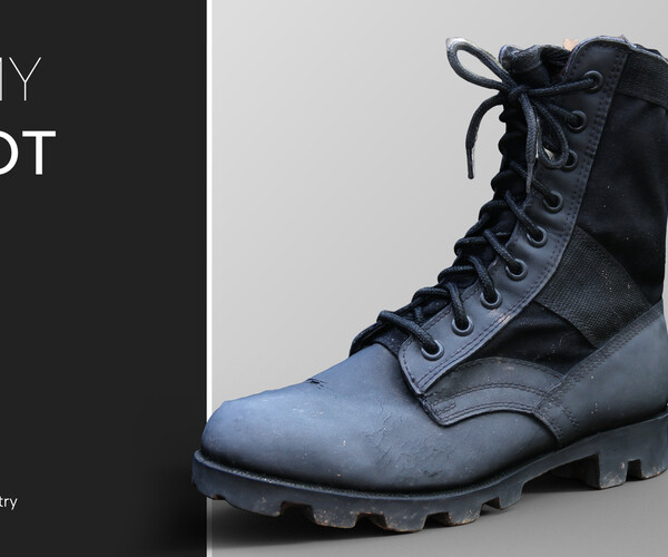 ArtStation - Army Boot 01 - Photogrammetry (RAW) | Game Assets