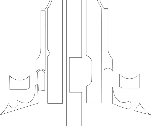 ArtStation - Colt 1911 for laser files Ai 8, Svg Dxf Png laser cut ...